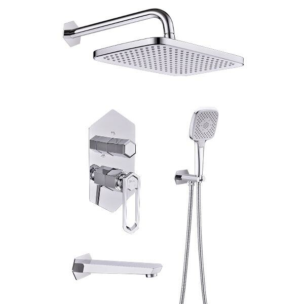 Смеситель для ванны и душа встраиваемый LEMARK PRIZMA LM3922C хром