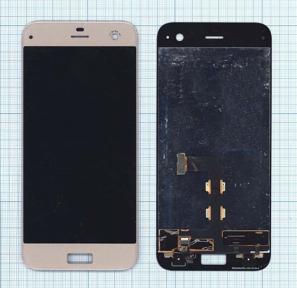 Дисплей для ZTE Blade S7 золотой