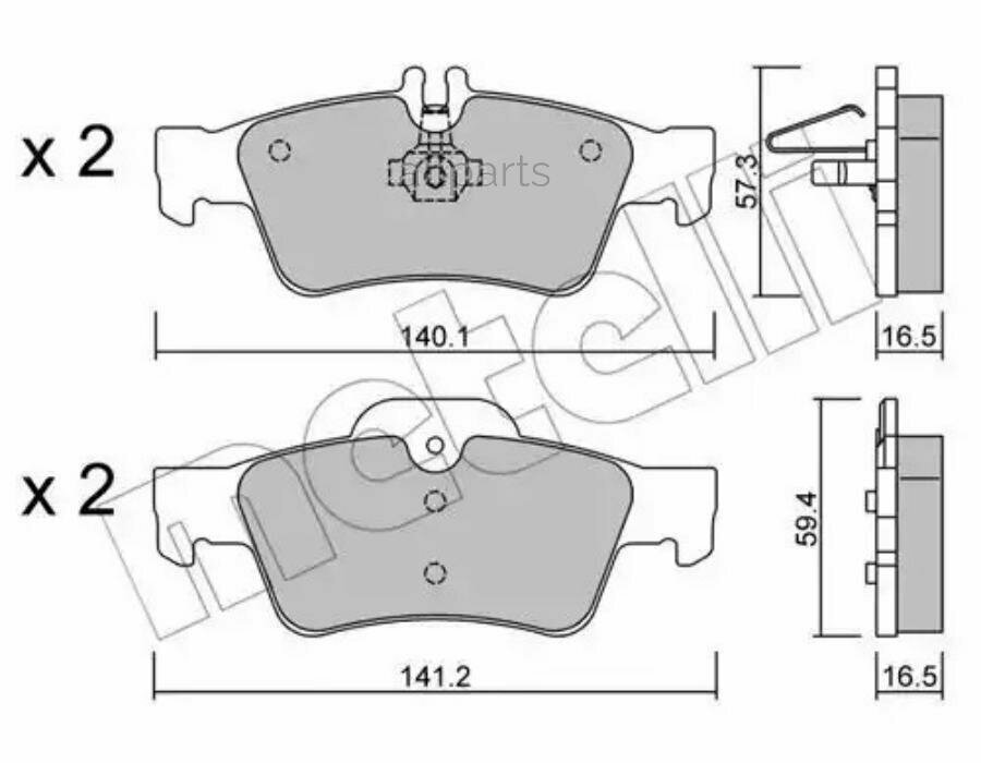 METELLI 22-0568-0 Колодки тормозные