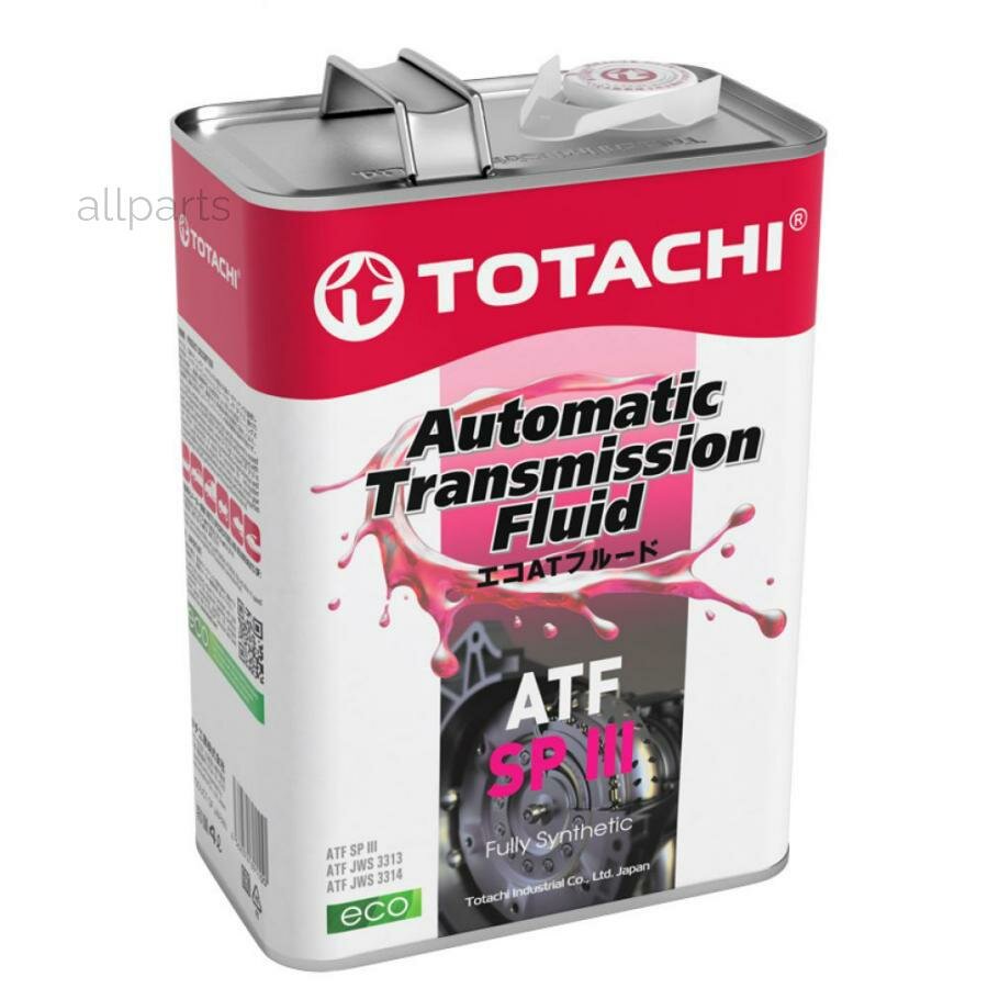 TOTACHI 20404 Масло трансмиссионное синтетическое TOTACHI ATF SP-III 4л