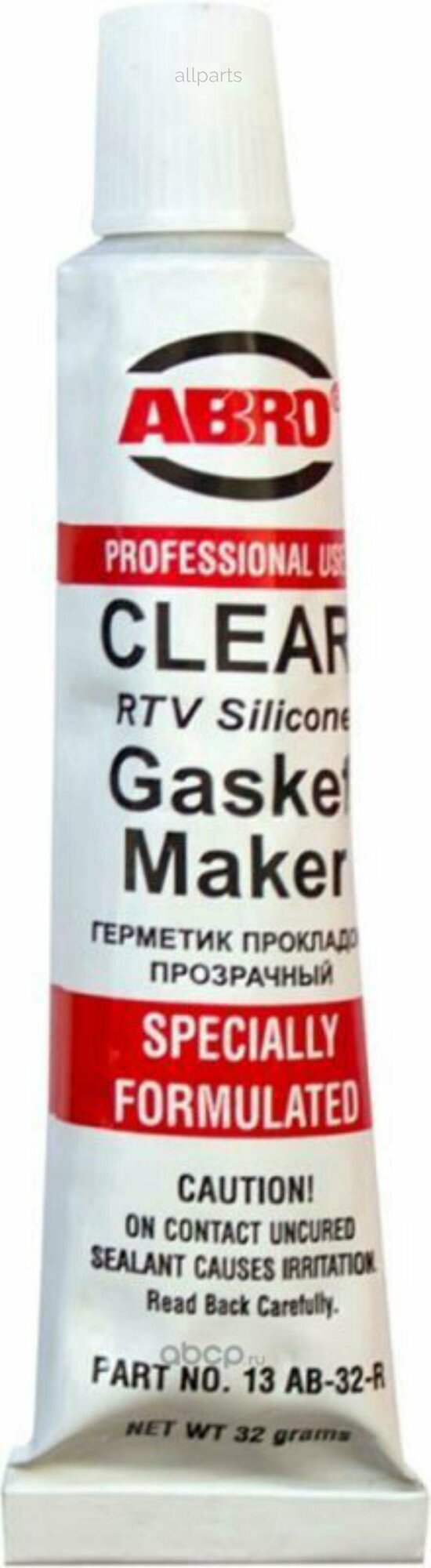 ABRO 13-AB-CH-32R Герметик силиконовый прозрачный 32 г ABRO 13-AB-CH-32R ABRO 13-AB-CH-32R