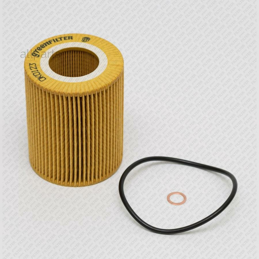GREEN FILTER OK0123 фильтр масляный (картридж) BMW E36 90-, E46 98-, E34 89-, E39 95-, E60 03-, E38 95-, E65, E66 02-, E83 04-, E53 00-, Z3 E36 97-, Z4 E85 03-