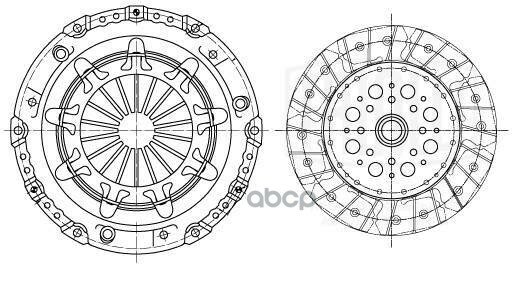 Сцепление в сборе Москвич 3 (23-) / JAC J7 (19-) 1.5i 6MT (без муфты) (FR 2612) Trialli арт. FR2612