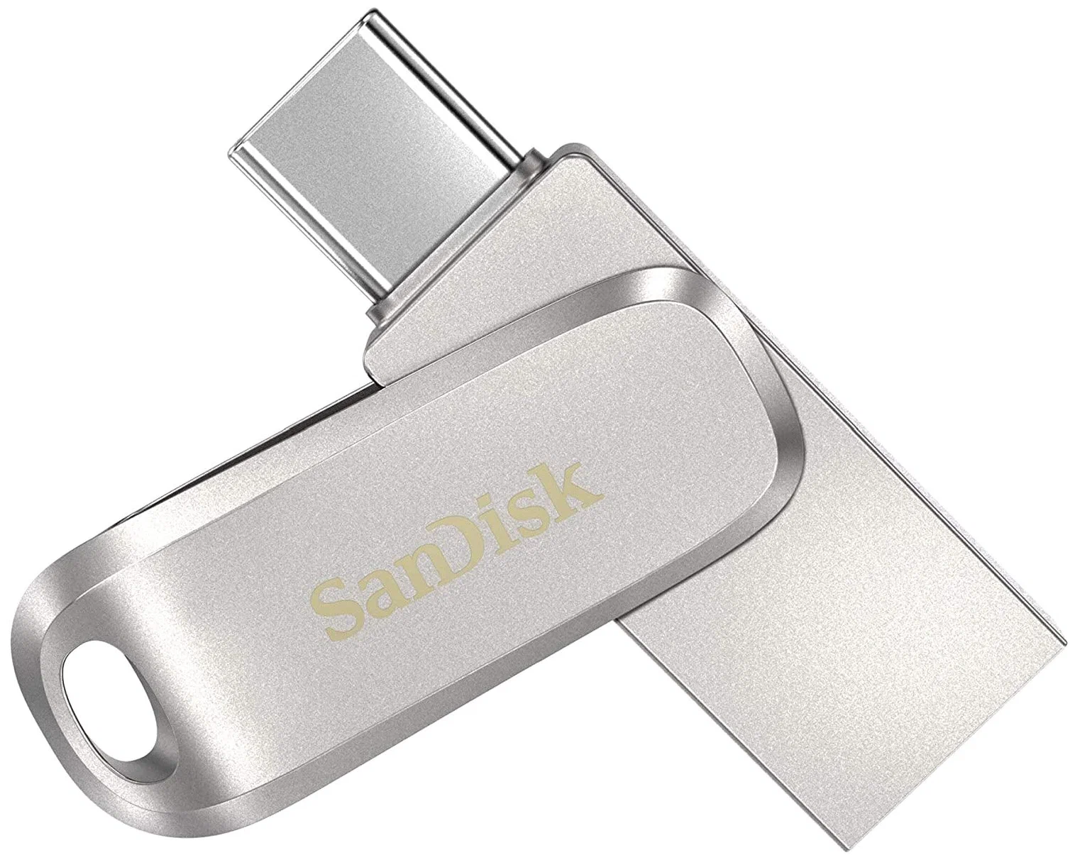 Флешка SanDisk Ultra Dual Drive Luxe USB/Type-C 64 ГБ, 1 шт, серебристый