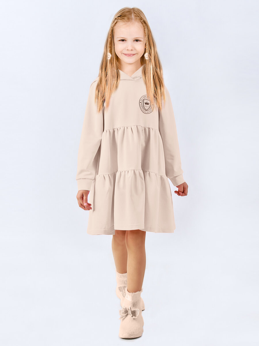 Платье детское с длинным рукавом в садик оверсайз