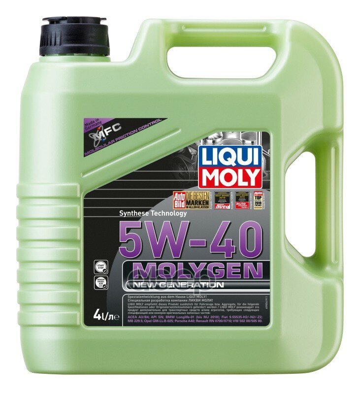 LIQUI MOLY Масло моторное LIQUI MOLY MOLYGEN A3/B4 5W-40 4л На складе