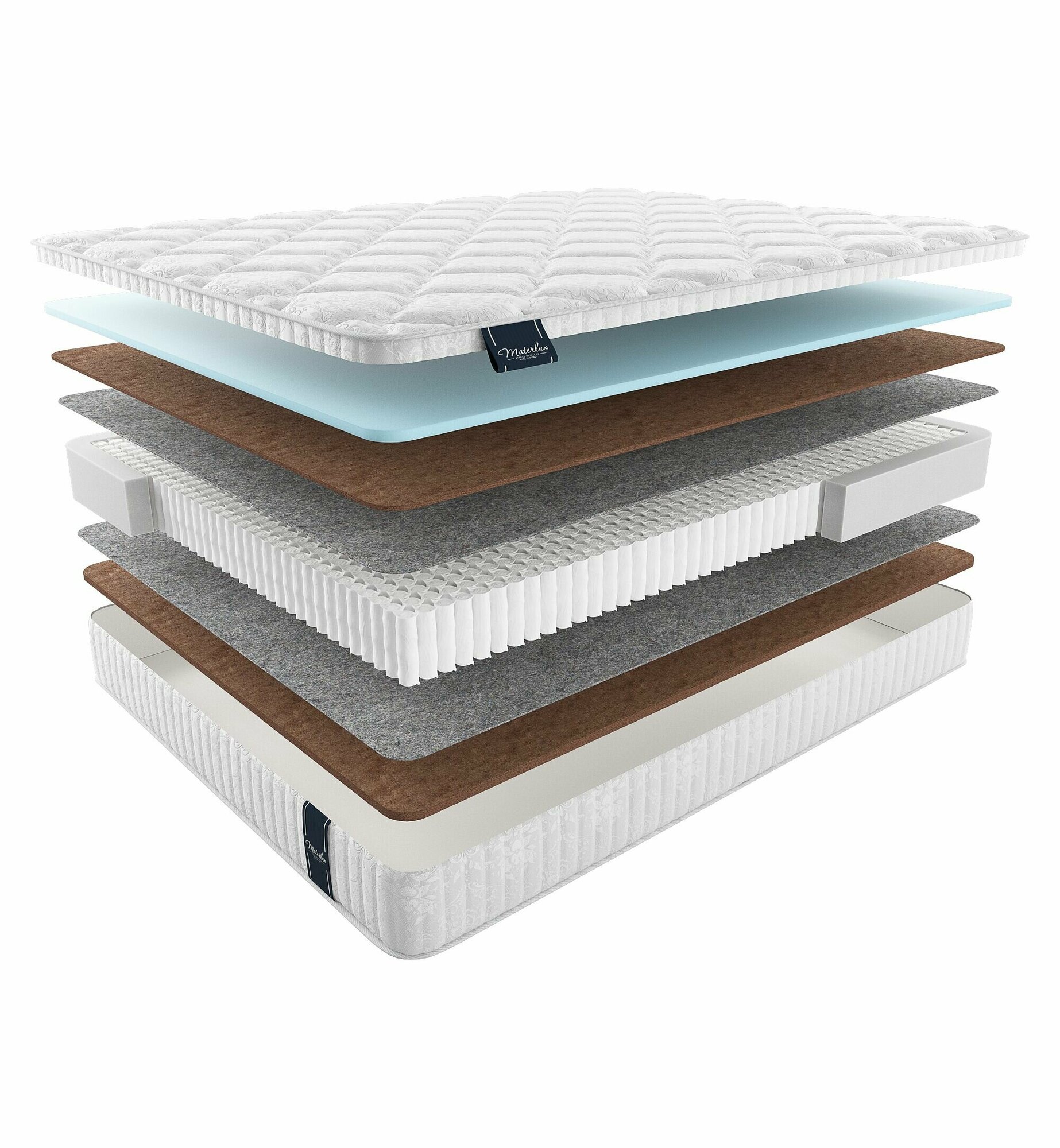 Матрас Materlux Adamello Multi 75х200 серии Comfort высота 19 см анатомический средней жесткости кокосовый Независимые