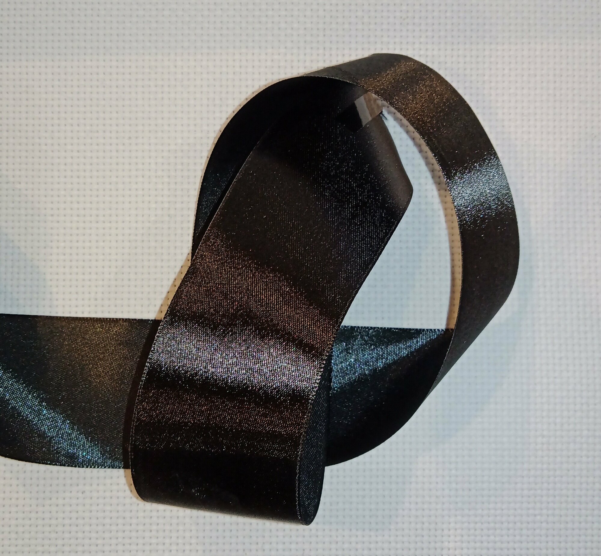 Лента атласная черная (50 мм, 27,4м)