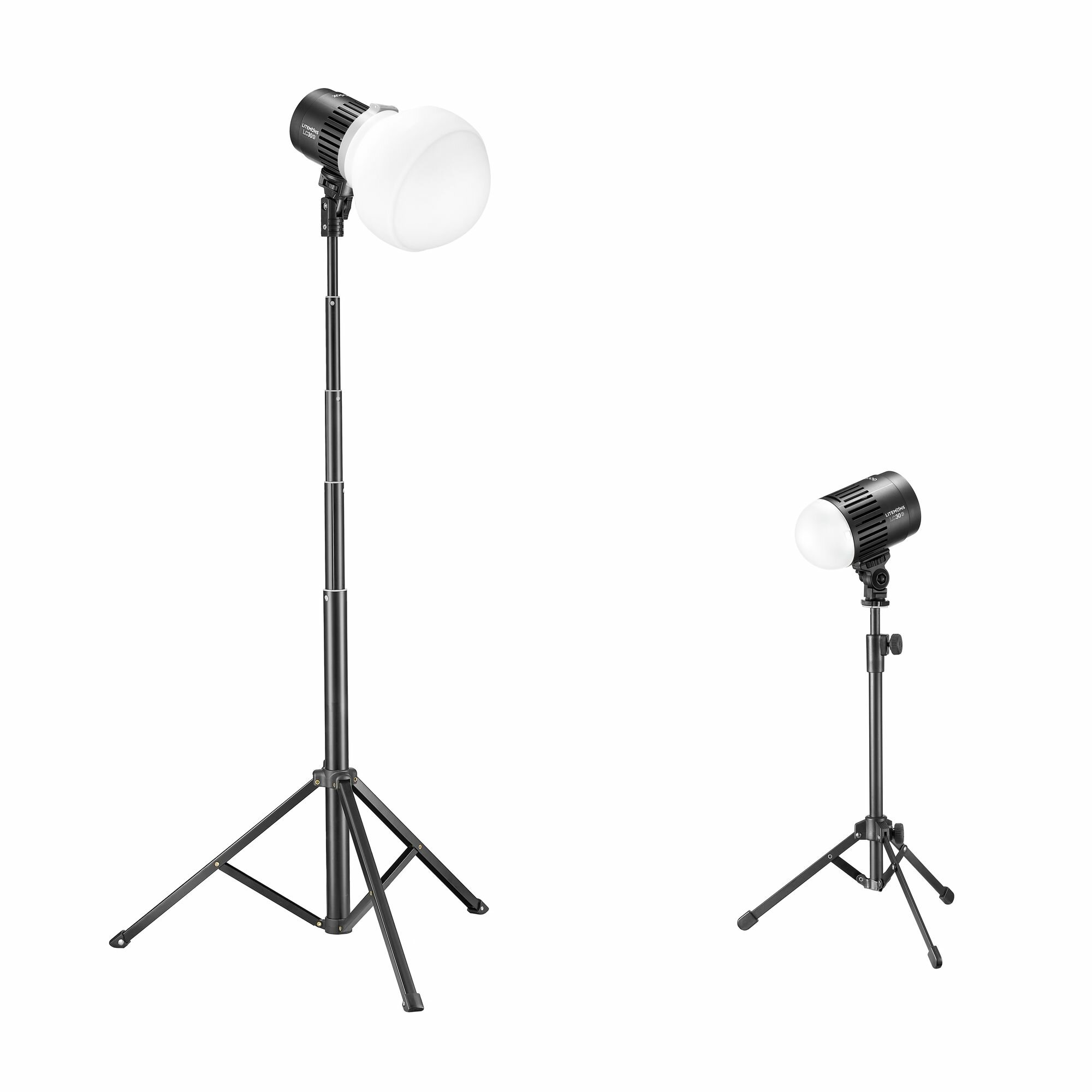 Комплект светодиодных осветителей Godox Litemons LC30D-K2 настольный, студийный свет со штативом для видео, для фото, видеосвет