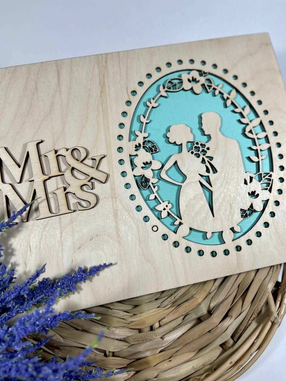 Фотоальбом свадебный "Свадьба" / деревянный на кольцах а4 большой / подарочный набор на годовщину