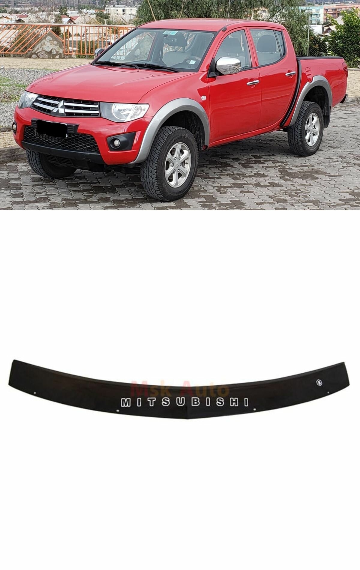Дефлектор капота MITSUBUSHI L200 2006-2015 / Pajero Sport 2008-2015