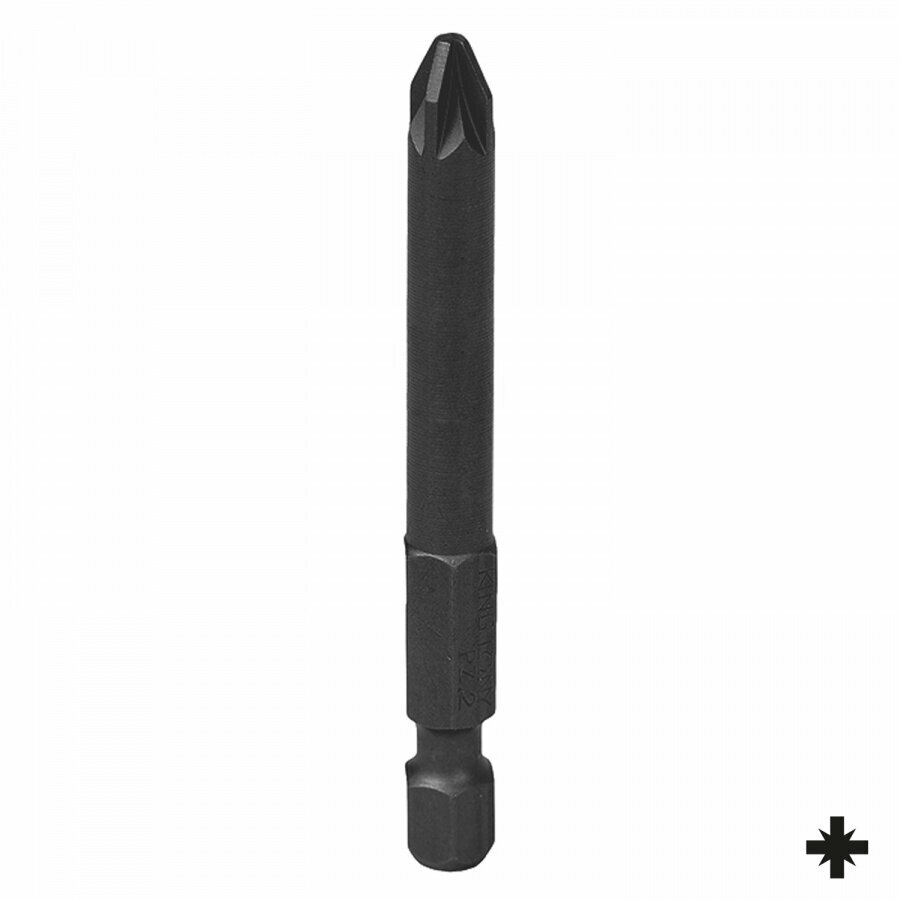 Вставка (бита) торцевая 1/4", Pozidriv, PZ2, L = 70 мм, для шуруповерта KING TONY 717002Z