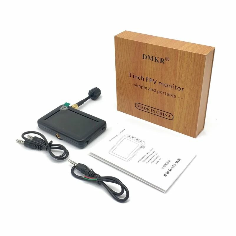 Монитор для FPV 3" 480х320 IPS-экран с приемником на 5.8 GHz для квадрокоптеров, дронов, авиамоделей и моделей дистанционного управления