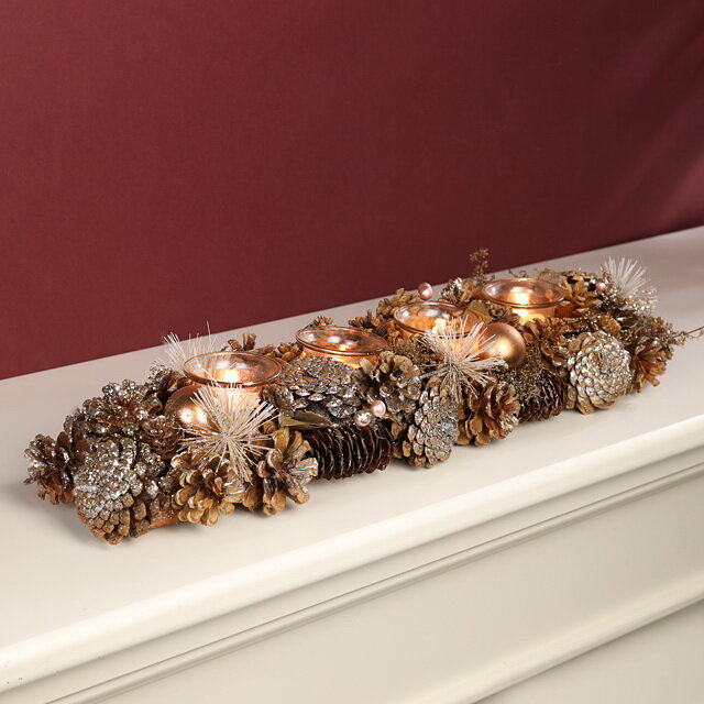 Подсвечник из шишек Лесное Очарование 54 см, Edelman, 1117409