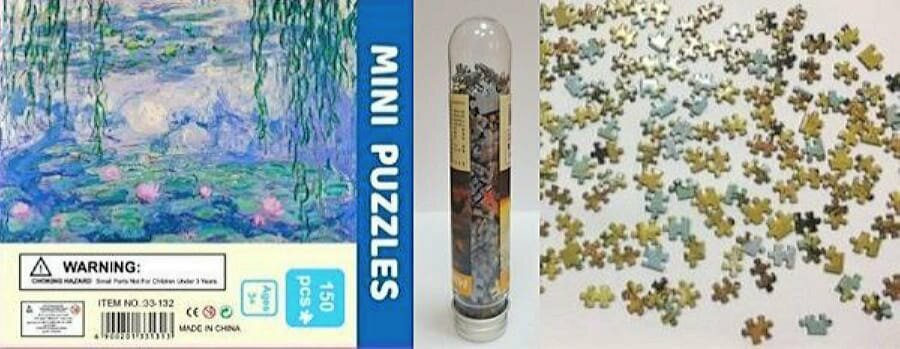 ПазлыВКолбе 150 деталей. Водяные лилии MINI PUZZLES (10*15 см) 33-132, (YIWU XINSHIXIAN ARTS AND CRAFTS