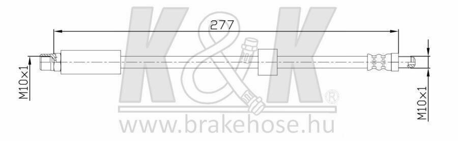 FT0047 K&K Шланг тормозной задн BMW: 5 TOURING (E39) 2.0D, 2.5D/2.5I 00-