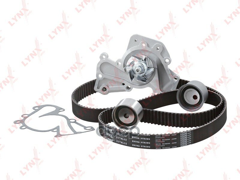 Комплект ремня ГРМ с водяным насосом HYUNDAI 2.5 2.7 Santa Fe I 00-06 / Sonata(EF) 98-05 / Trajet 2 LYNXauto арт. pw-1228