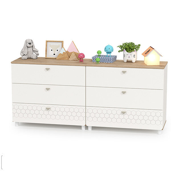 Эйп 13.322 Комод + 13.322 Комод, цвет белый/дуб белый