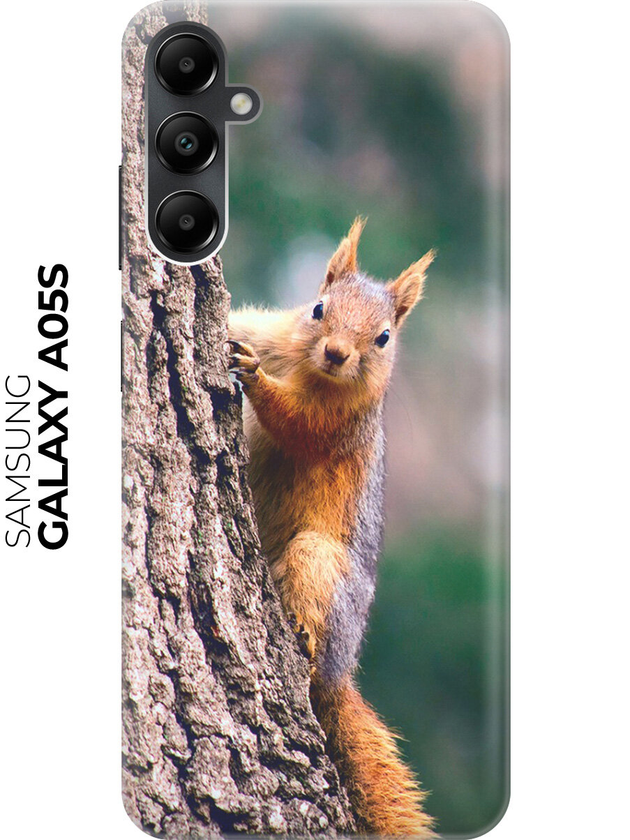 Силиконовый чехол на Samsung Galaxy A05s / Самсунг А05с с рисунком "Белочка"