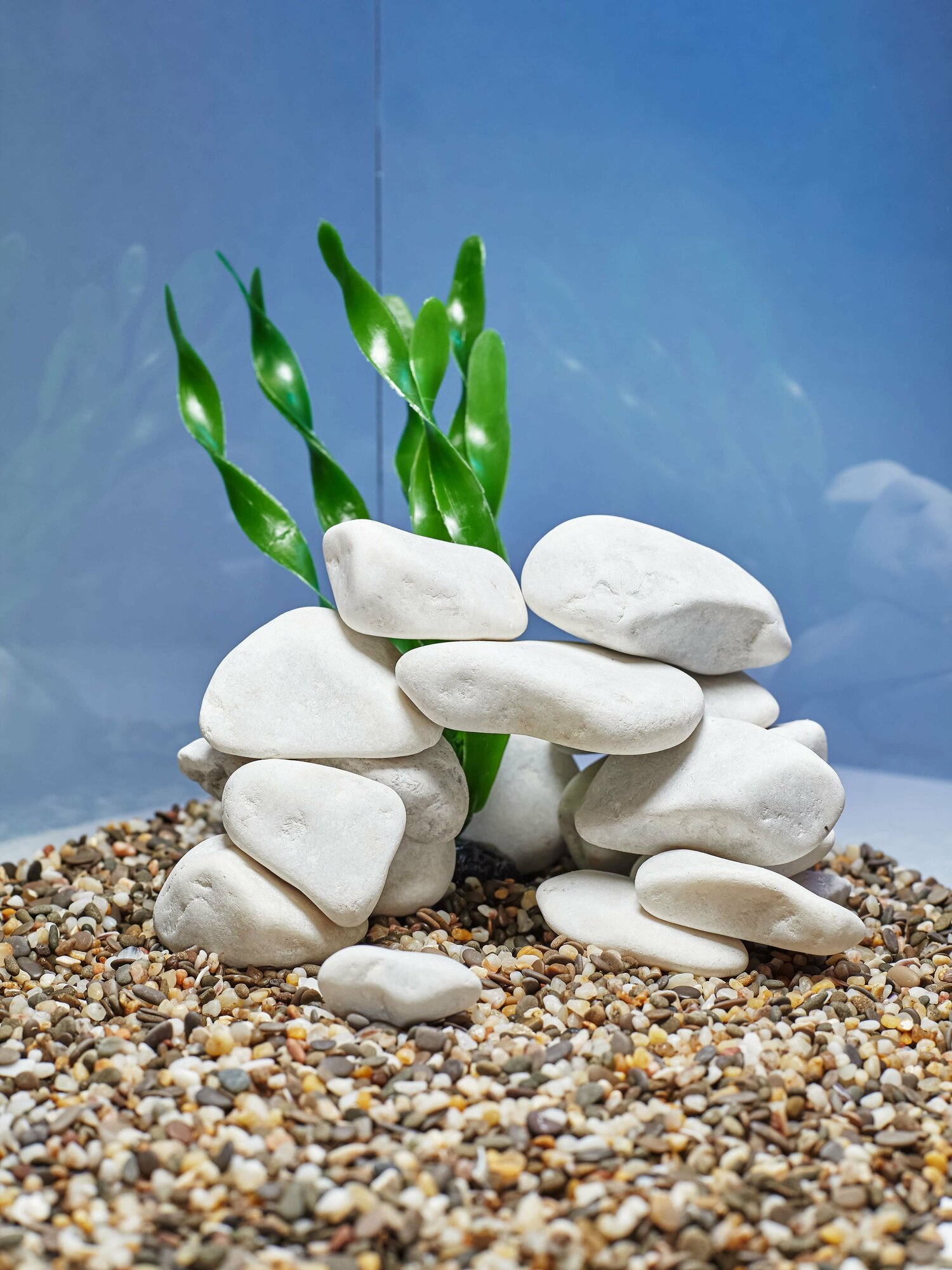 Камни декоративные Мрамор 20-40 мм. для аквариума / для декора/ для цветов 5 кг.