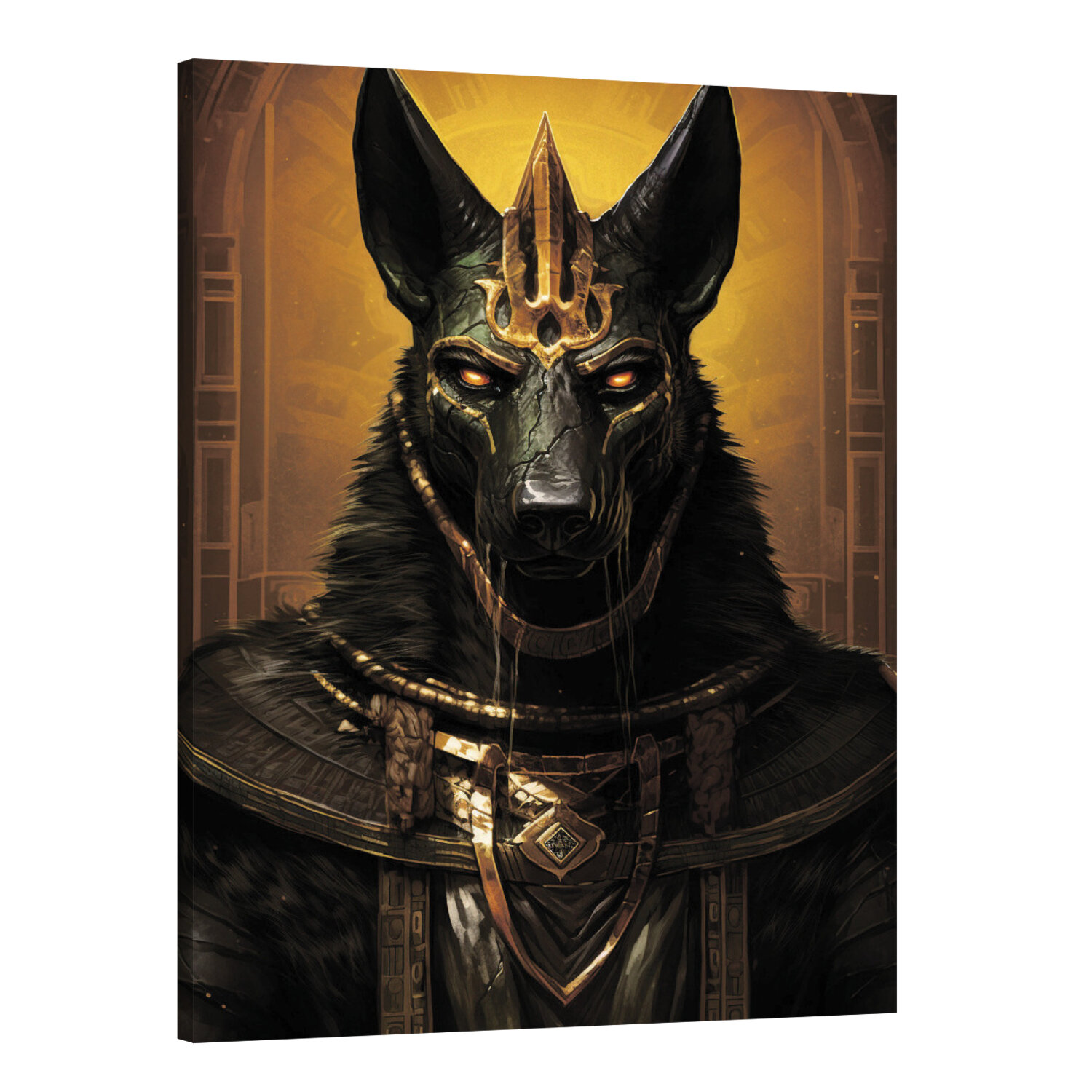 Интерьерная картина 50х70 "Анубис: хранитель забытых таинств"