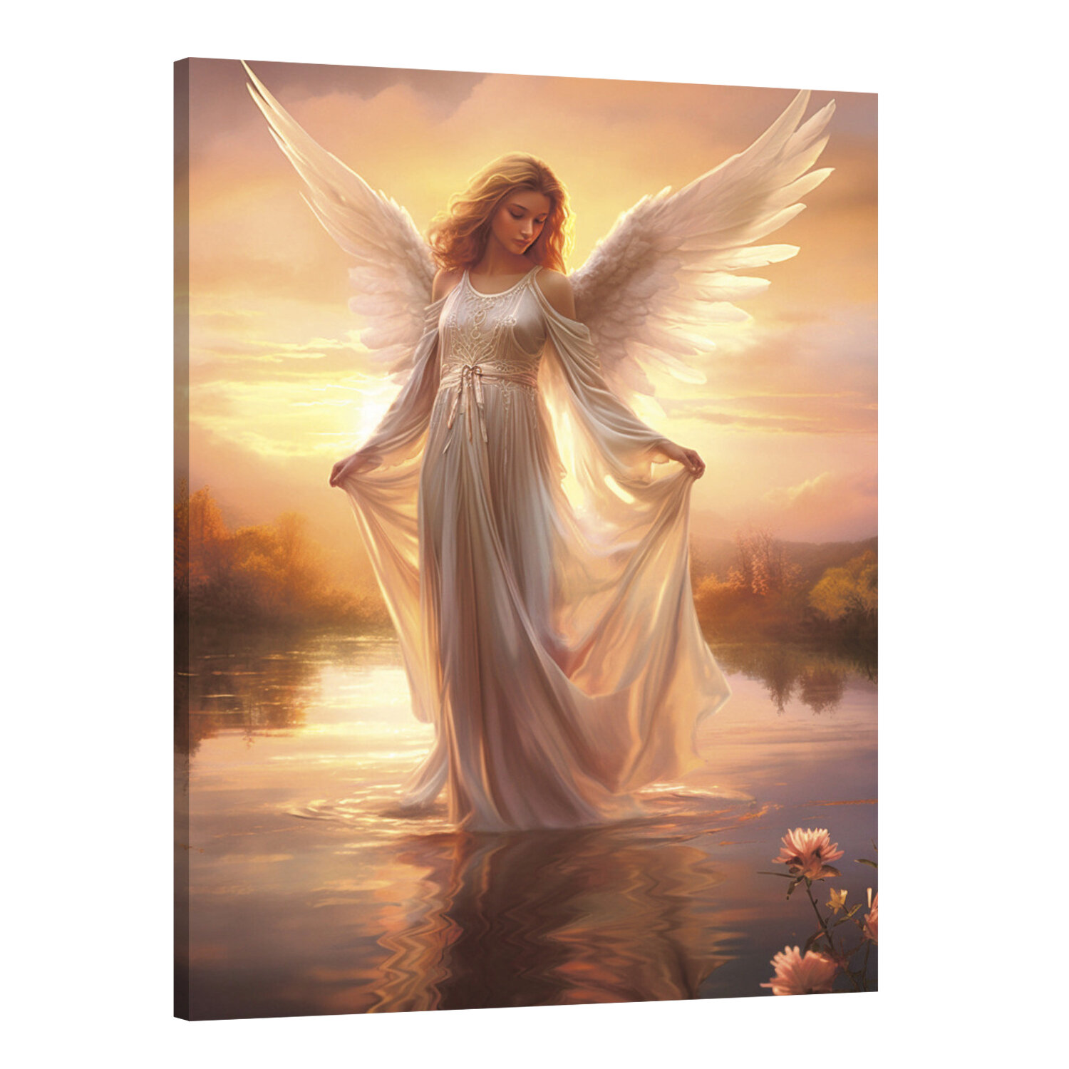 Интерьерная картина 50х70 "Ангел в сумерках"