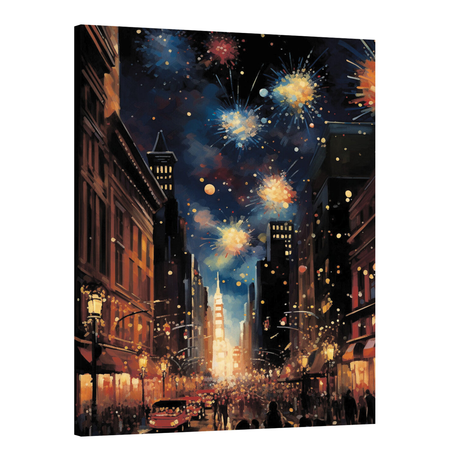 Интерьерная картина 50х70 "Салют над городом"
