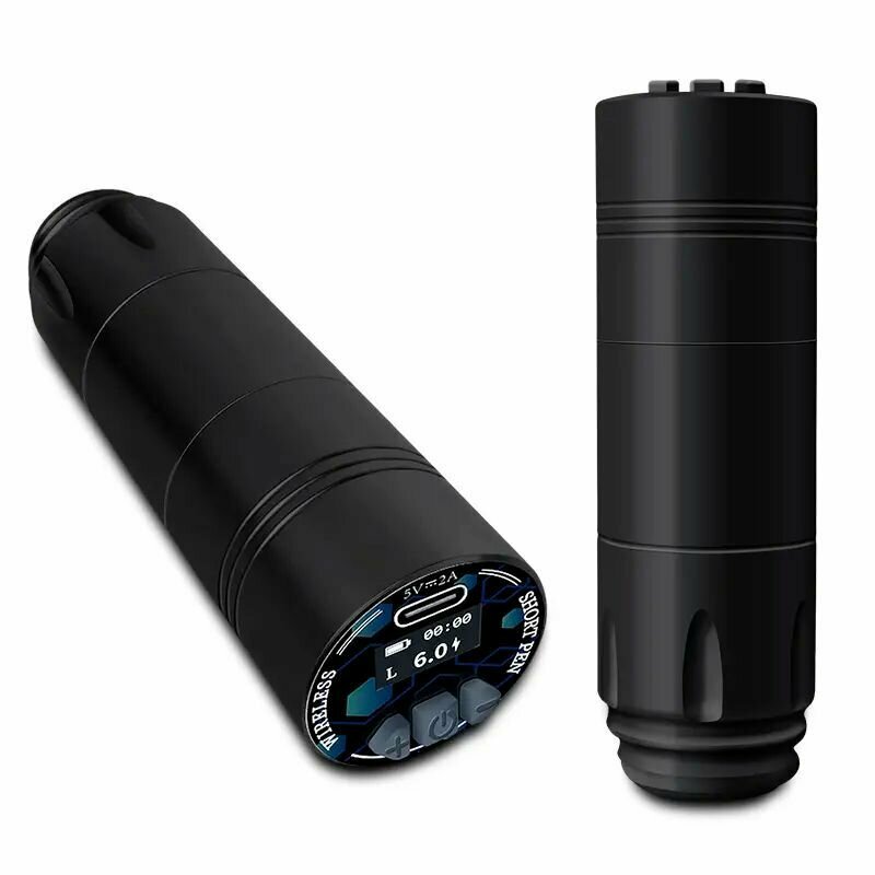 Тату машинка беспроводная для перманентного макияжа, татуажа BRONC Short Black