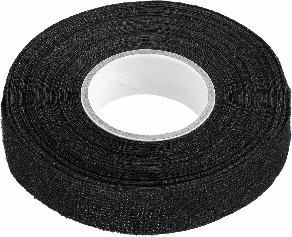 Велюровая изолента с ворсом ЗУБР Авто-Флис черная 15 м х 19 мм термостойкая до 150 С с шумо- и ударопоглощающими свойствами