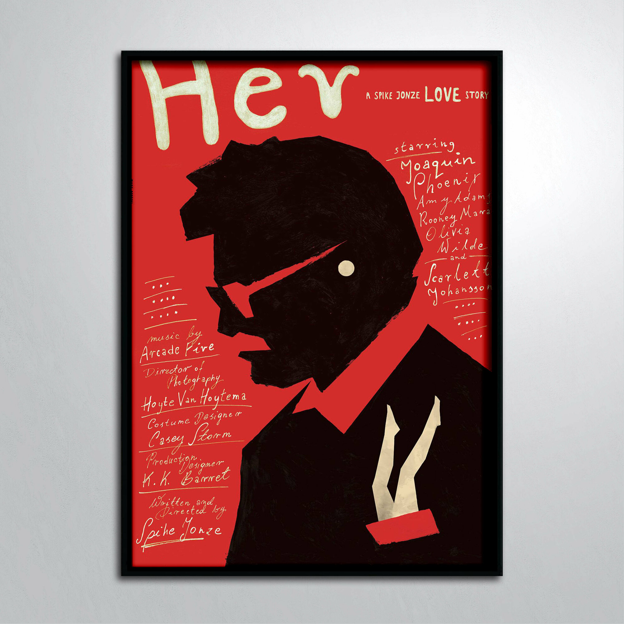 Постер без рамы/Она Хоакин Феникс Скарлетт Йоханссон Картина Her (А2/420х594)