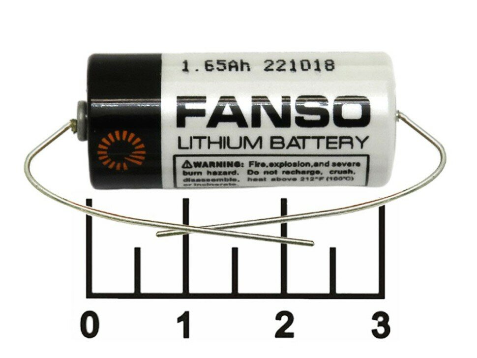 Литиевый элемент 2/3AA 3.6V ER14335H Fanso с выводами