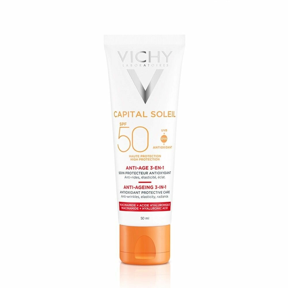 Vichy (Виши) Capital Soleil Anti-Ageing Капитал Солей Крем солнцезащитный антивозрастной SPF50+ 50 мл