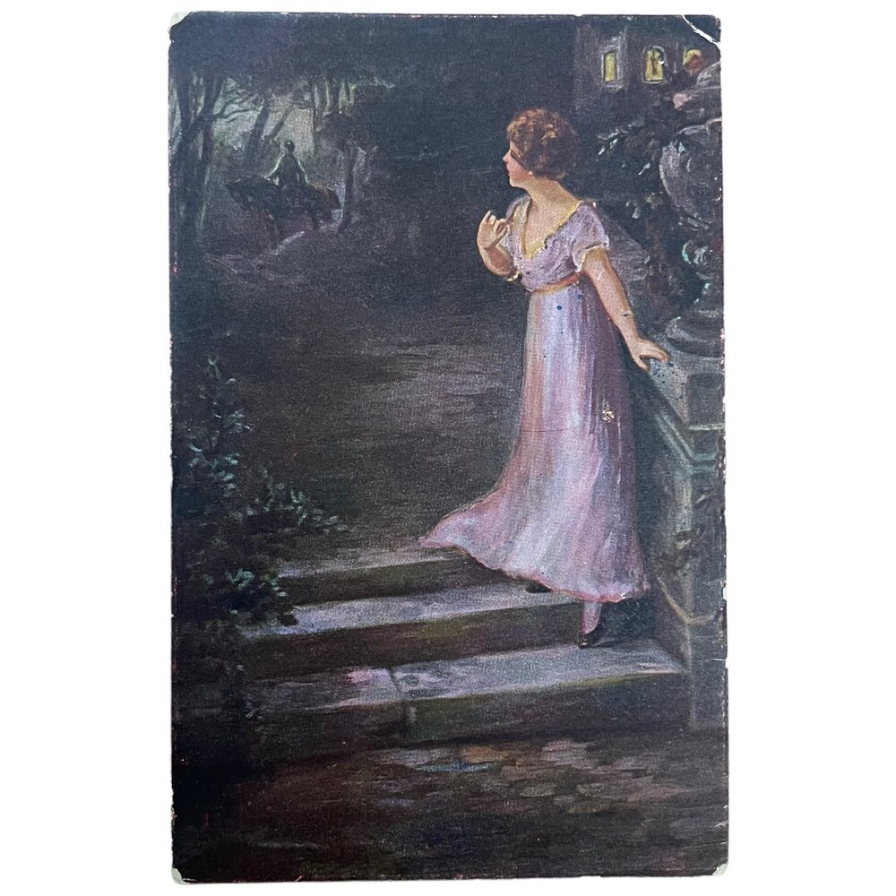 Почтовая открытка "Теперь он в большом мире" 1900-1917 гг. Германия