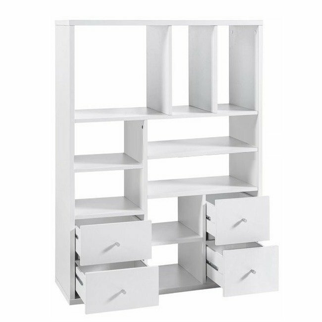 Стеллаж МебельЛэнд24 Вива - 4 140x33x200 с 4 ящиками