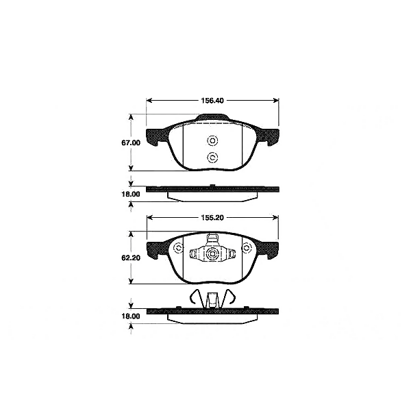 NK 222561 (0252372318 / 05P1190 / 0986424794) колодки дисковые передние\ Ford (Форд) Focus (Фокус) 1.4-2.0 / 1.6tdci-2.0tdci