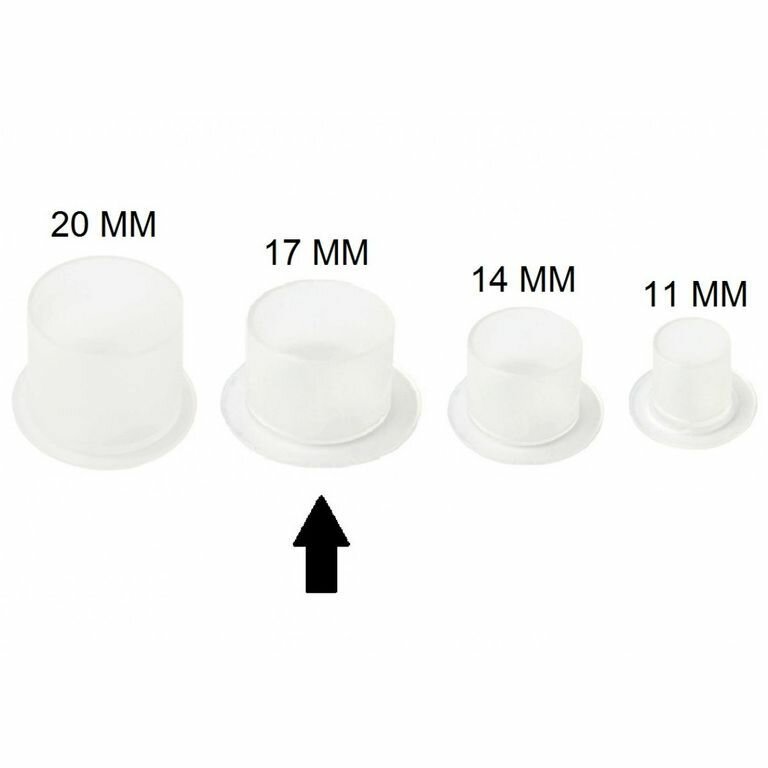 Колпачки под тату краску с плоским дном, eмкости для пигментов, капсы для татуажа 17мм, 100шт