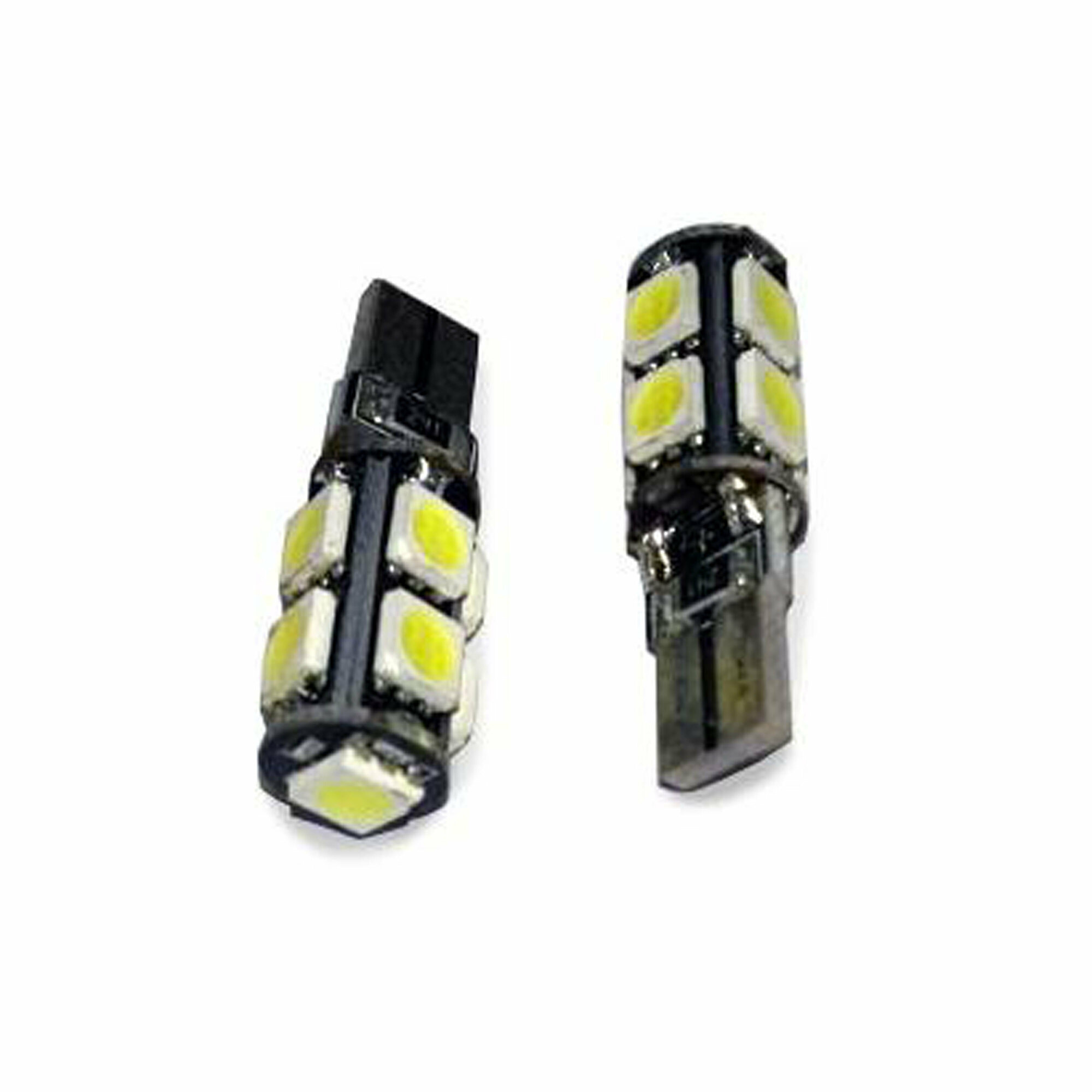 Лампа светодиодная T10 C011/белый/ (W2.1x9.5D)CANBUS 9SMD 5050, блистер 2 шт.(белый)
