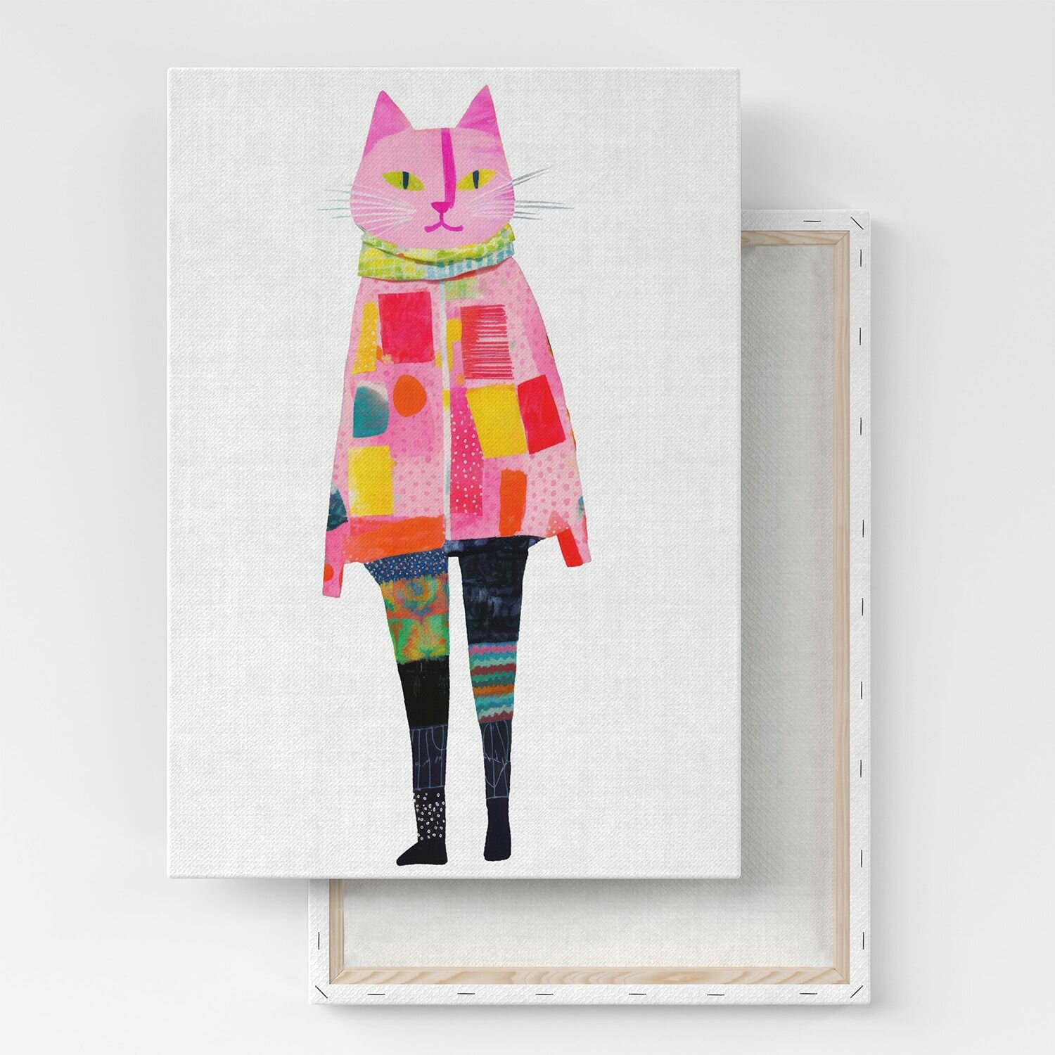 Картина на холсте, репродукция / Абстракция - Кошка / Размер 40 x 53 см