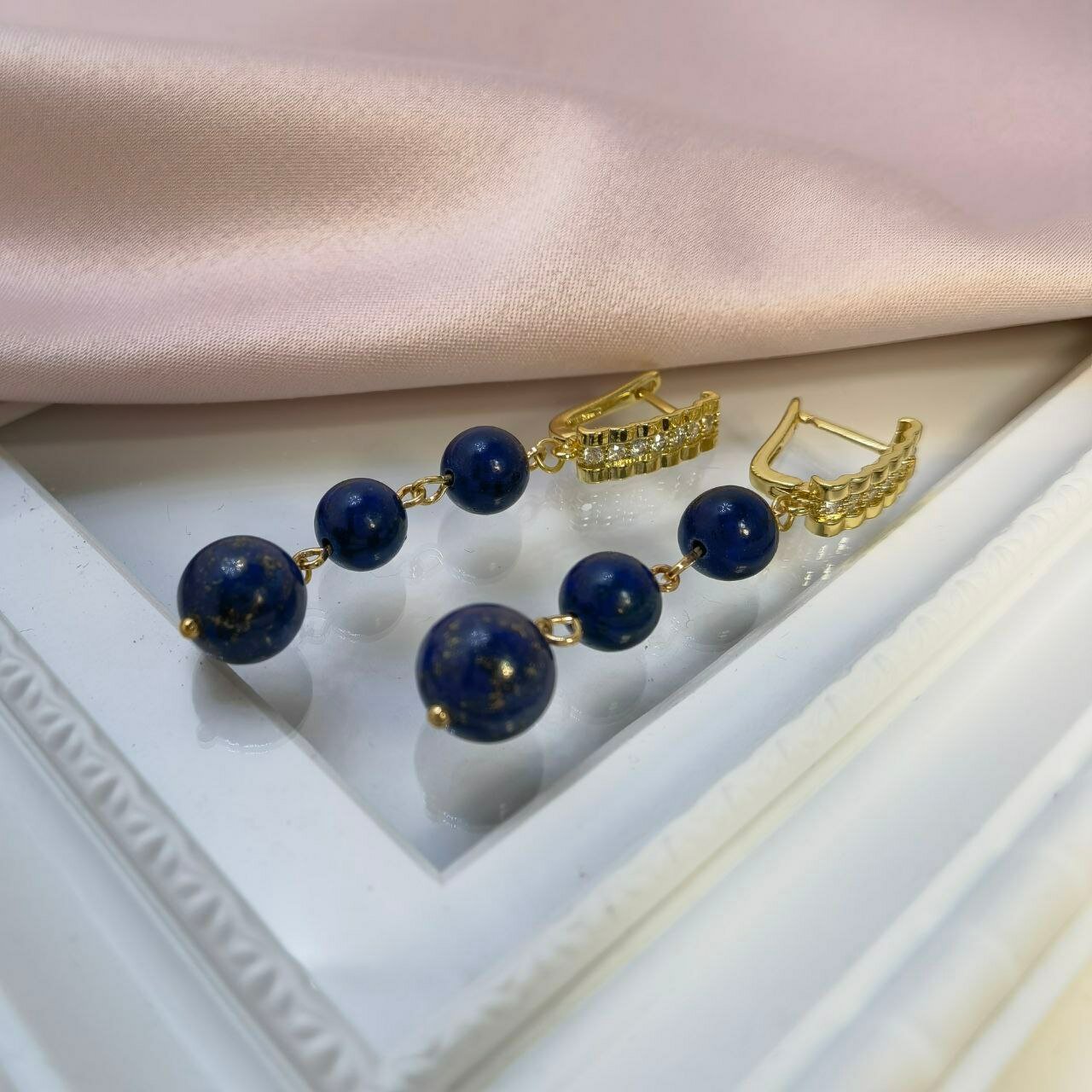 Серьги, лазурит