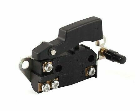 Выключатель (кнопка) KR0810 12(12)A, с фиксатором и узким курком для лобзика, электропилы