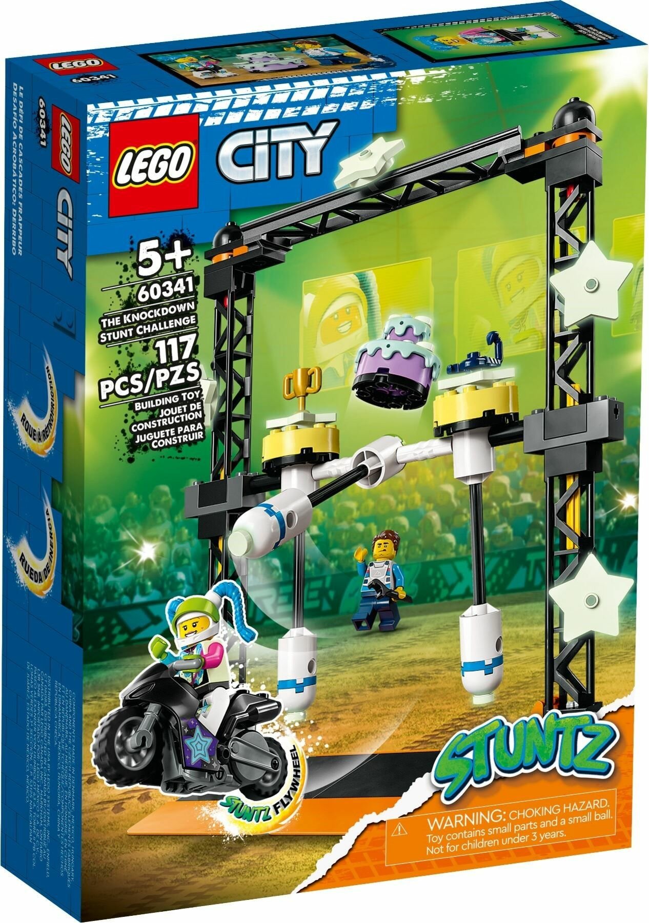 Конструктор LEGO City Stuntz Трюковое испытание "Нокдаун" 60341