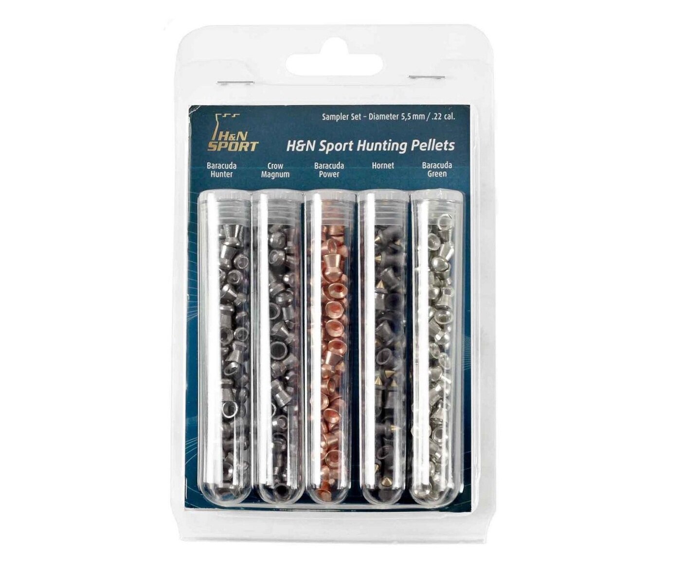 Пули для пневматики H&N Hunting Sampler Set (набор) калибр 5,5 мм, 155 штук