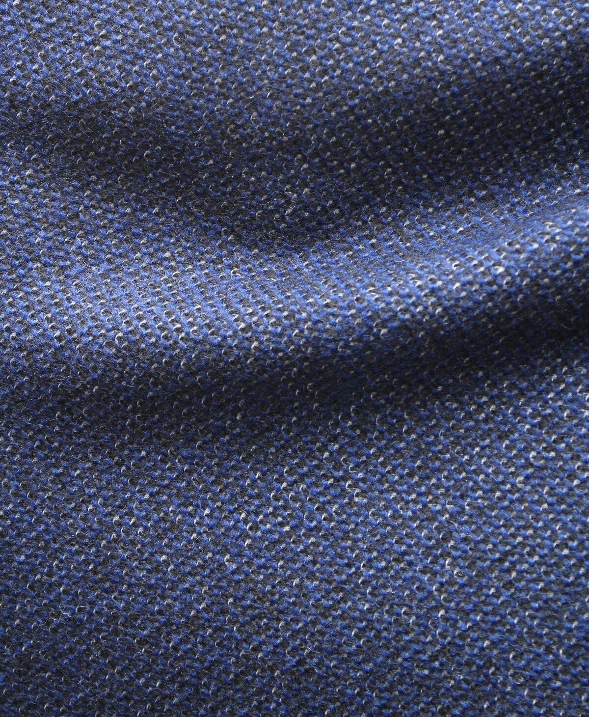 Ткань костюмно-пальтовая дубль из нитей чёрного и синего цвета, ш130см, 0,5 м