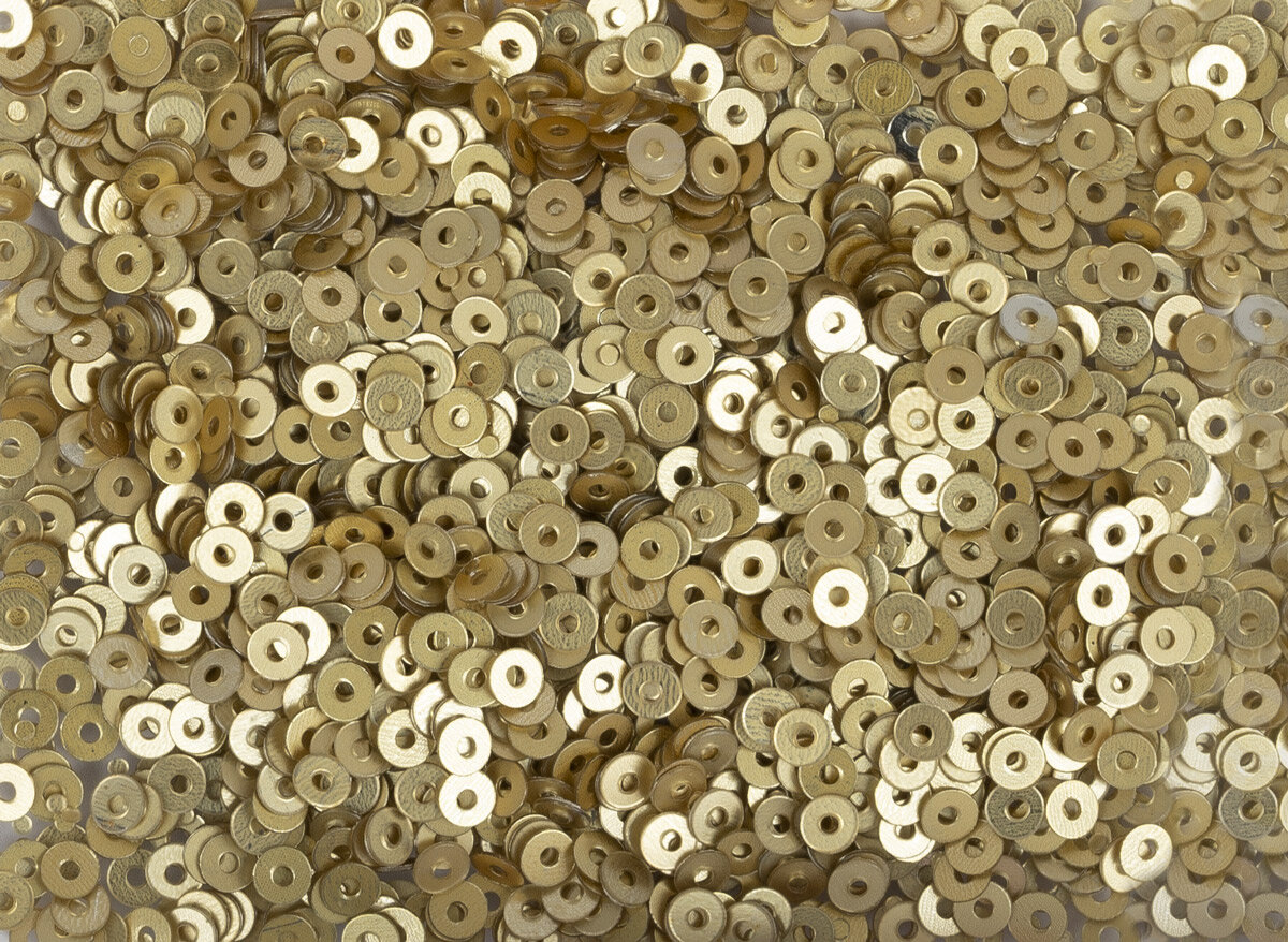 Пайетки россыпью "Zlatka" ZF-10 3 мм 10 г №12 бл. золотой