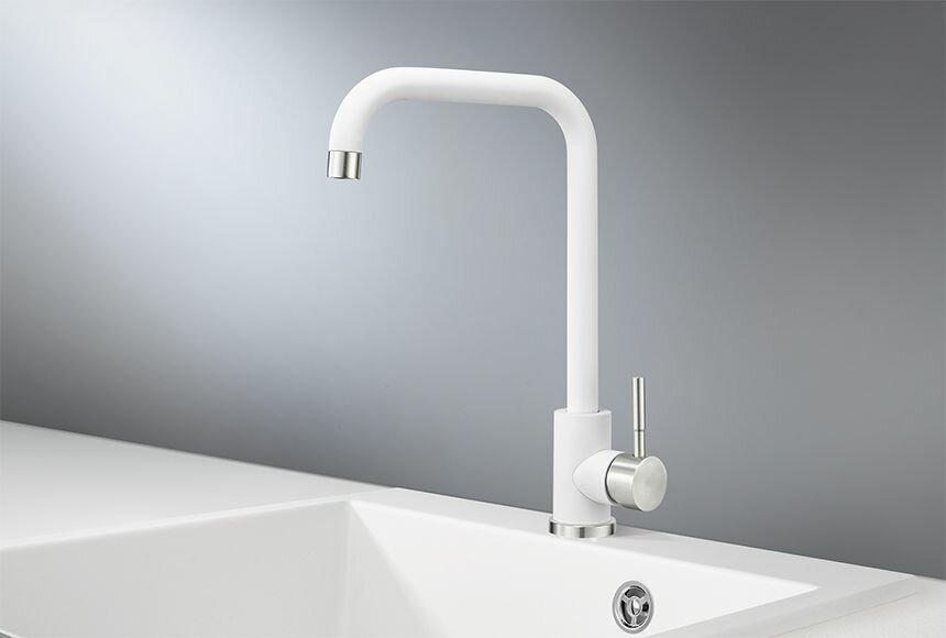 ST-4033, белый Смеситель Кухонный