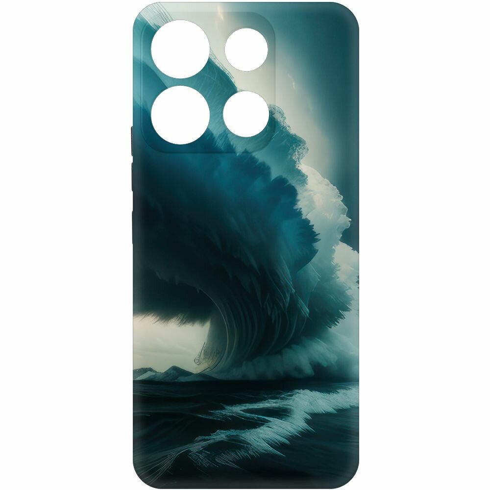 Чехол-накладка Krutoff Soft Case Торнадо для ITEL A60 черный