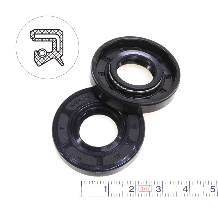 Манжета армированная (Сальник) 16х35х7 (тип 2 / TC) 70NBR (упаковка 2 шт.)