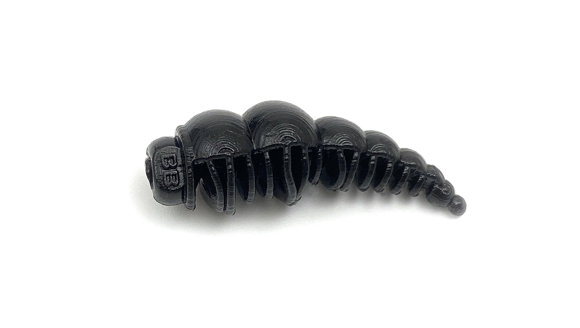 Boroda Baits Larva XL черная приманка силиконовая 8 шт для ловли хищных рыб