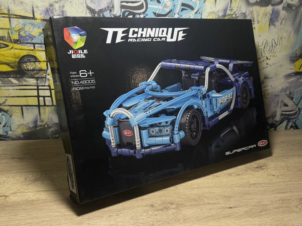 Конструктор Техник Technique Racing Car набор "Бугатти Широн" 509 деталей / инерционный механизм