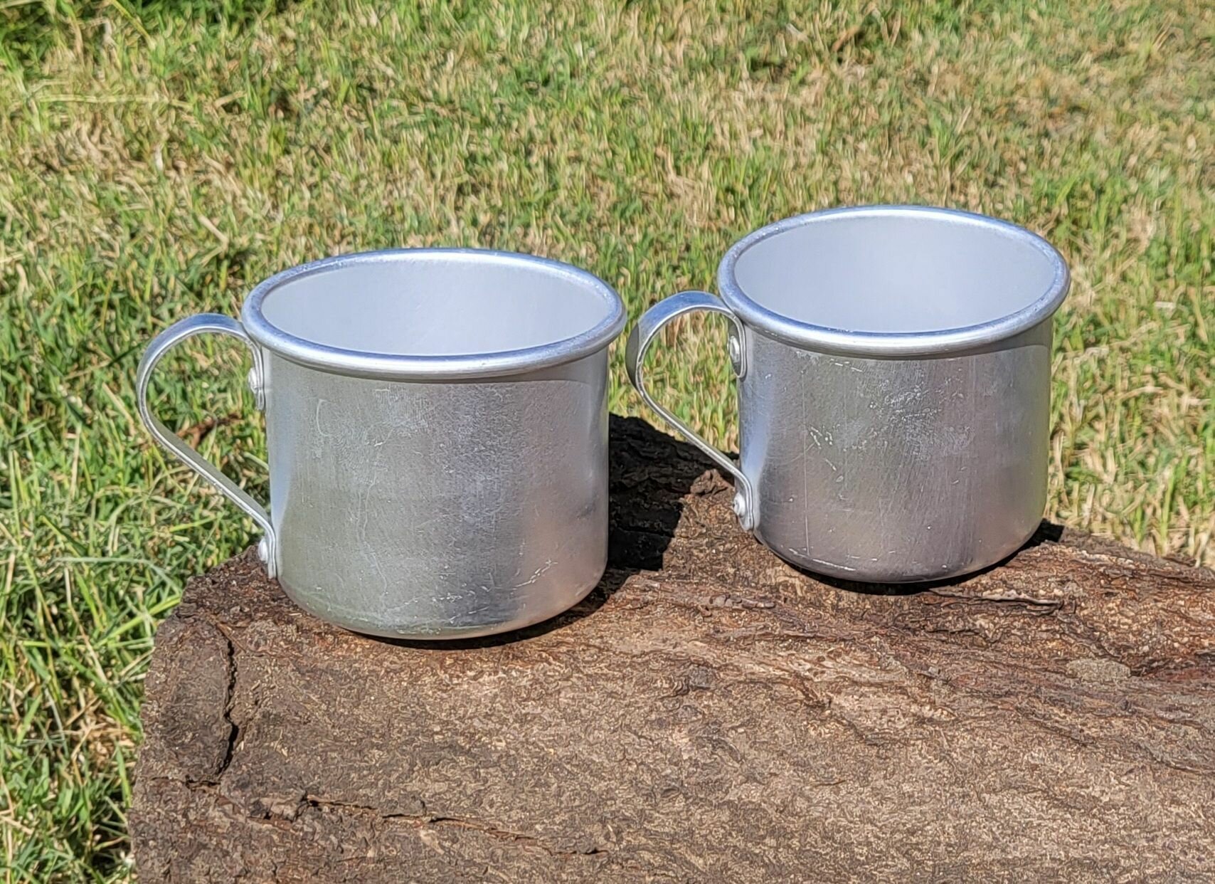 Кружка из алюминия, 2 шт по 500мл/ Кружка туристическая, походная/ Посуда для туризма, охоты, рыбалки